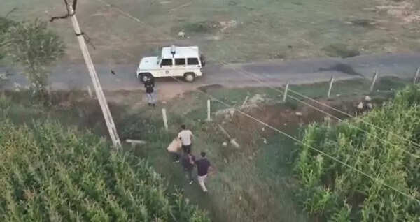Drone footage shows dramatic Ohio train explosion