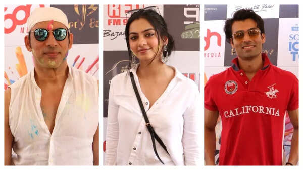 TV celebrities celebrate Holi in style at this event - The Times of India