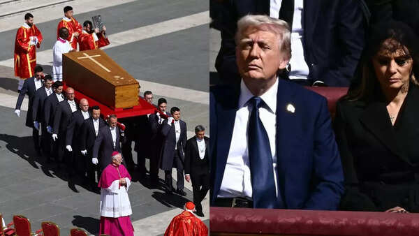 Trump Chews Gum, Texts, Dozes Off At Pope Francis' Funeral, Sparks ...
