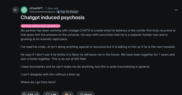 ChatGPT-induced psychosis: What it is and how it is impacting relationships - The Times of India