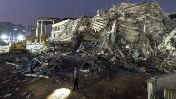 Terrifying Video Shows Bangkok High-Rise Collapsing Like A Pack Of ...