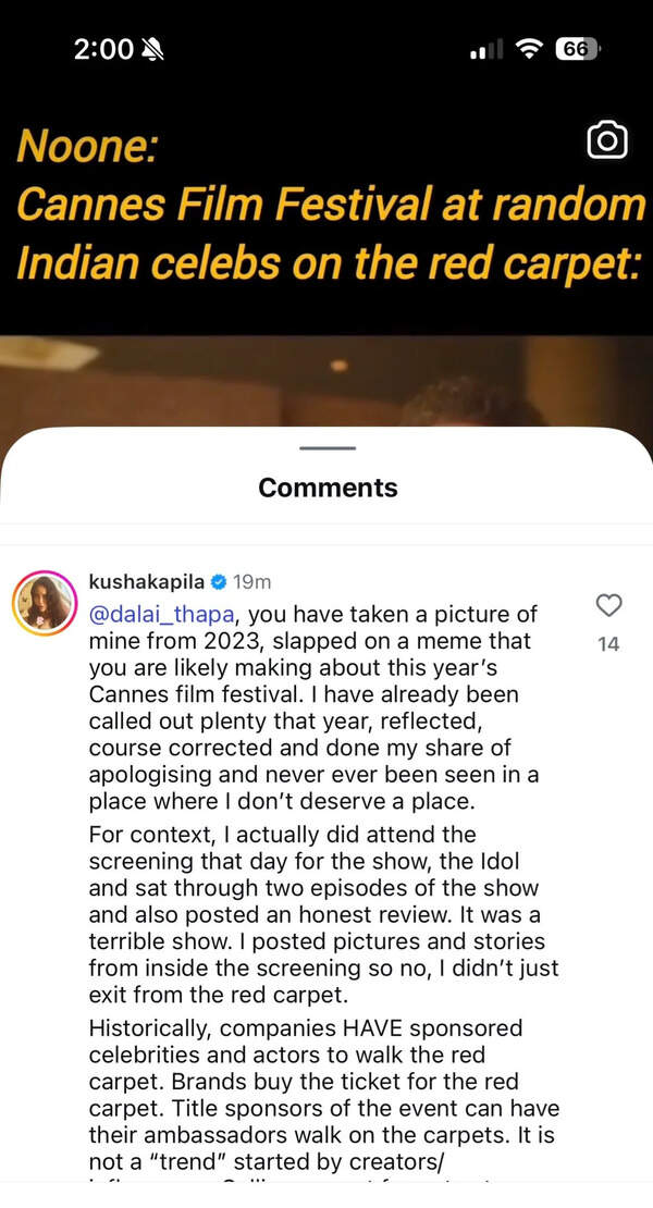 Kusha Kapila hits back at viral meme mocking influencers at Cannes ...