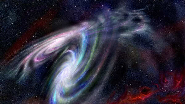 Rare ‘cosmic joust’ reveals how galaxies battle and evolve 11 billion ...