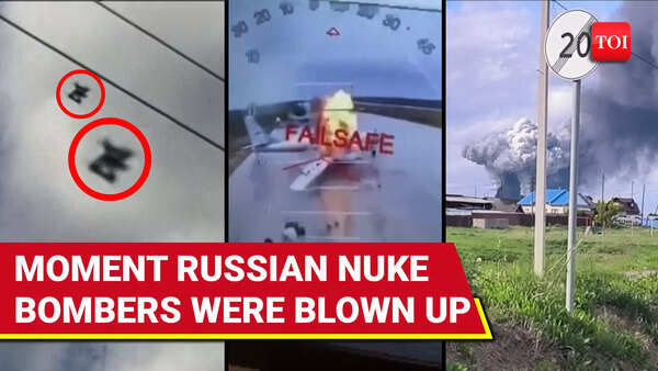 Watch How 117 Ukraine Drones Blew Up 40+ Russian Nuclear Bombers With ...