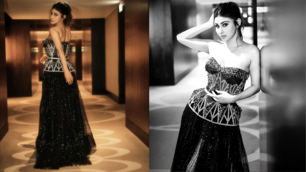Mouni Roy’s ethereal sheer black gown has subtle hints of noir drama ...