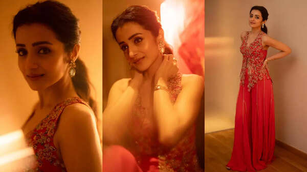 Tina Krishnan stuns in deep red outfit | - Times of India