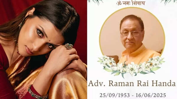 Mannara Chopra Breaks Down at Father Raman Rai Handa’s Prayer Meet in ...