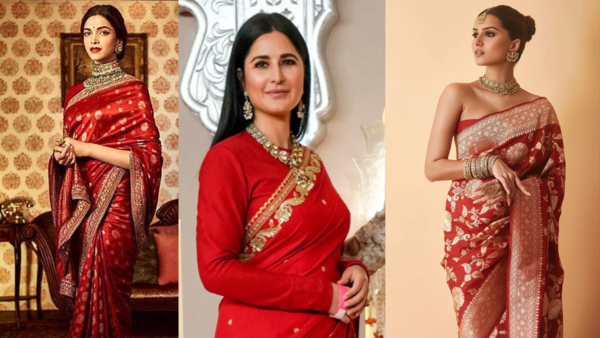 Channelise your inner Shakti in these 5 divine red sarees approved by ...