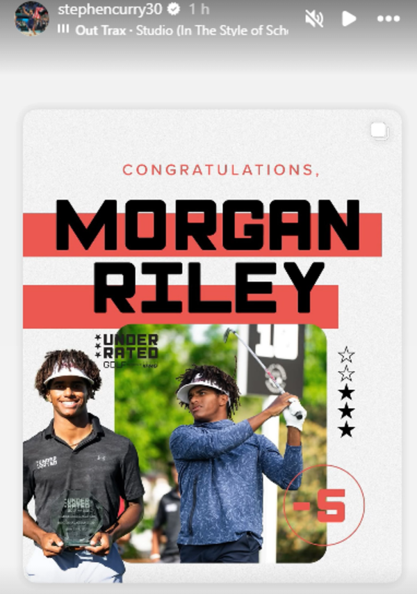 Stephen Curry celebrates Morgan Riley’s Underrated Golf Tour victory ...