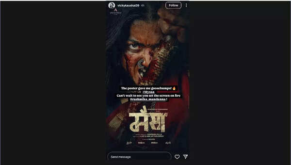 Rashmika Mandanna’s Mysaa first look poster gets a shoutout from her ...