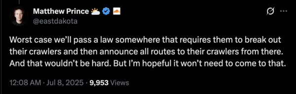 Cloudflare CEO Matthew Prince wants Google to block AI crawlers without ...