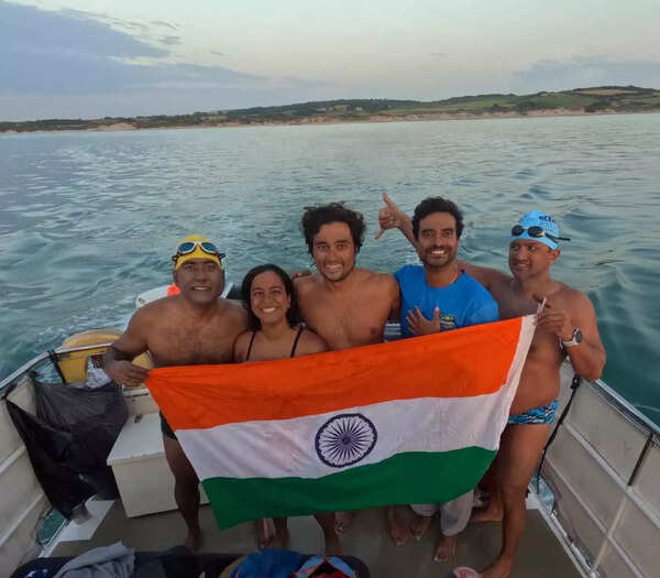 Goa swimmer, part of relay team, crosses English channel | Goa News - Times of India