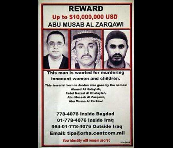 Poster boy: Abu Musab al-Zarqawi - Times of India