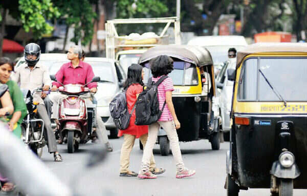 Pedestrians at risk - Times of India