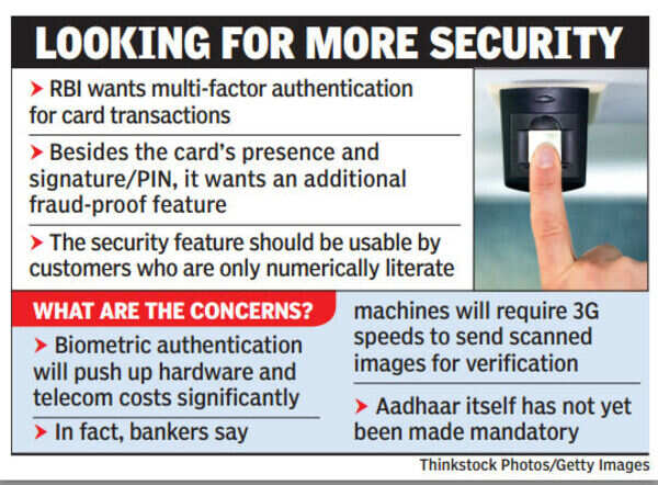 ATMs, card terminals to scan UID biometrics - Times of India