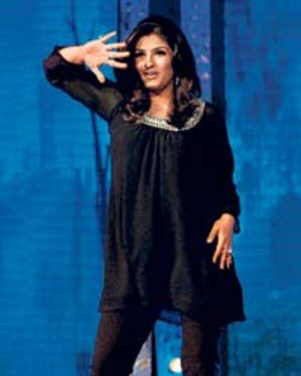 Raveena finds a bakraa! - Times of India