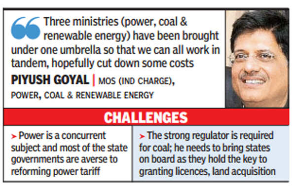 Goyal plugs into Gujarat model for power - Times of India