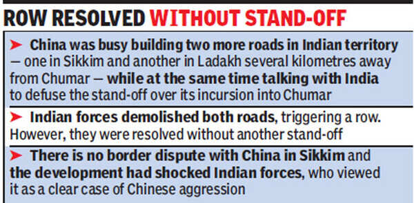China entered Sikkim during Ladakh face-off | India News - Times of India
