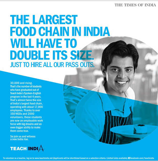 Teach India: Grow with the power of English - Times of India
