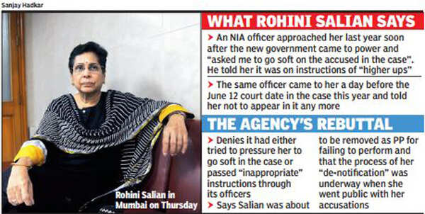 NIA rejects prosecutor Rohini Salian's 'pressure' charge, says she was ...