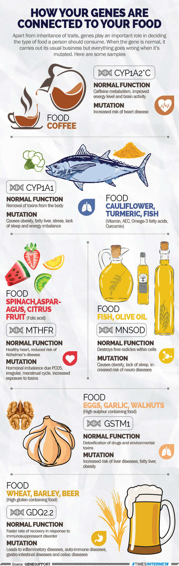 How your genes impact the food you eat! - Times of India