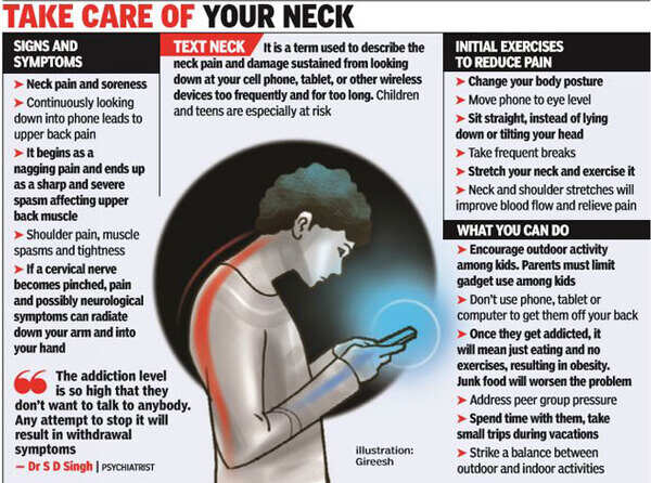 Texting can be a pain in the neck | Kochi News - Times of India