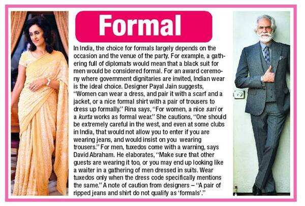 Decoding the party dress code | Delhi News - Times of India