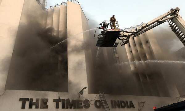 Fire breaks out at Times of India building in Delhi | Delhi News ...