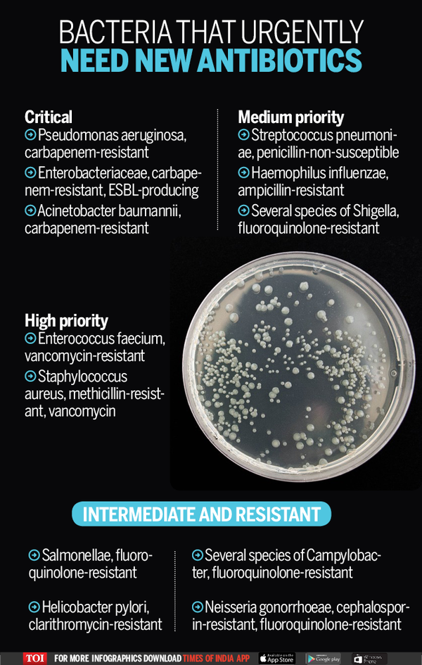 Infographic: WHO lists 12 bacteria that pose the greatest threat to ...