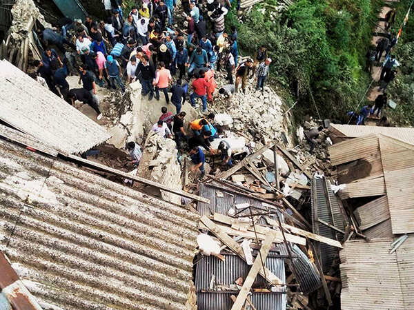Building Collapse In Theog: Two buried alive, six injured as building ...