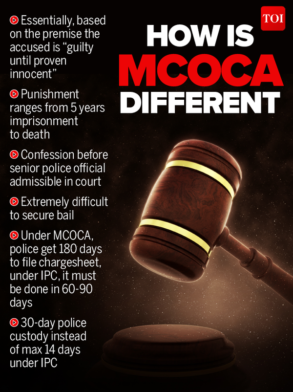 Infographic: How MCOCA is different from IPC | India News - Times of India
