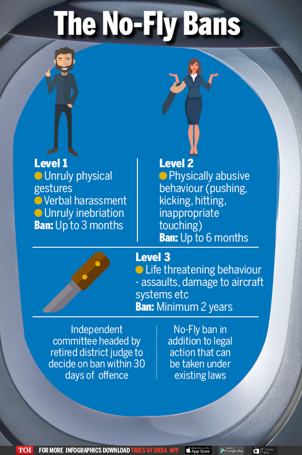 Infographic: Govt announces list of offences that can lead to a ‘No Fly ...