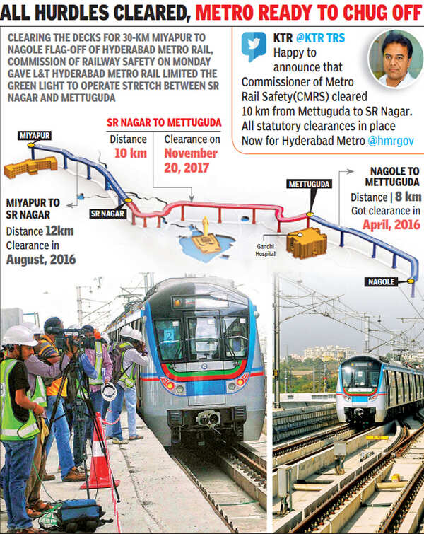 Safety panel nod for Metro roll-out | Hyderabad News - Times of India