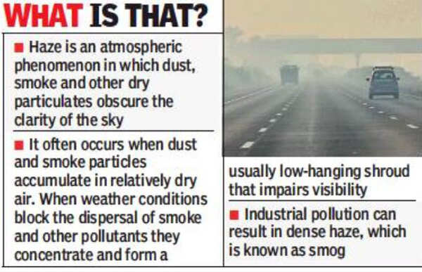 Light haze reduces visibility to 5km, minimum temperature rises to 13°C ...