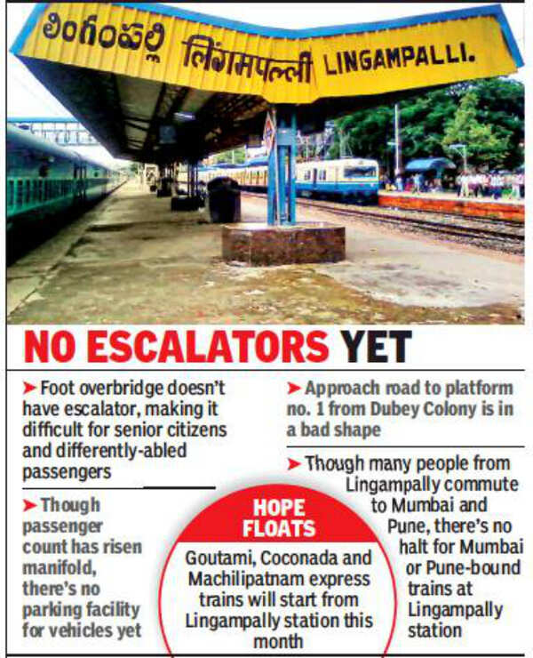 South Central Railway: Lingampally stn trips on poor infra, scant ...