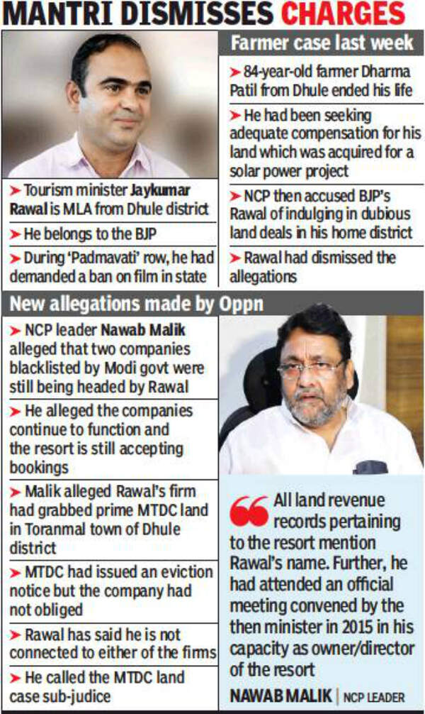 Jaykumar Rawal: Tourism minister heads 2 blacklisted firms: NCP | Mumbai News - Times of India