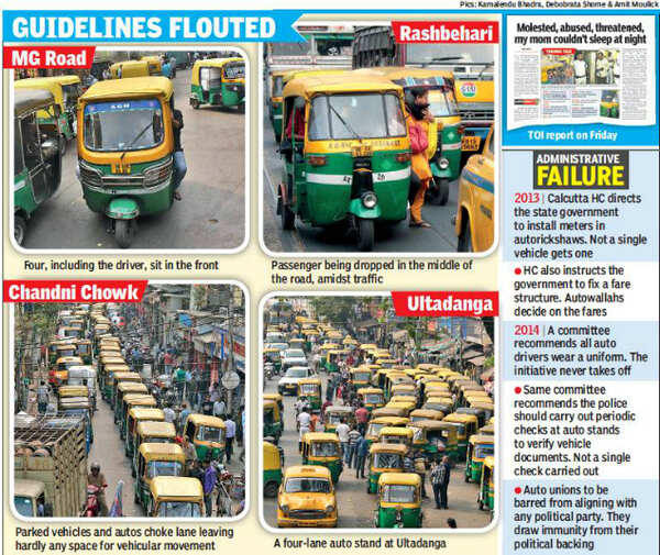Molestation: Auto anarchy continues on Kolkata roads | Kolkata News ...