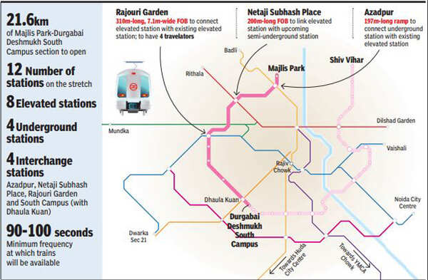 Delhi Metro Pink Line: Route, Map, Plan, Operational Date | atelier ...