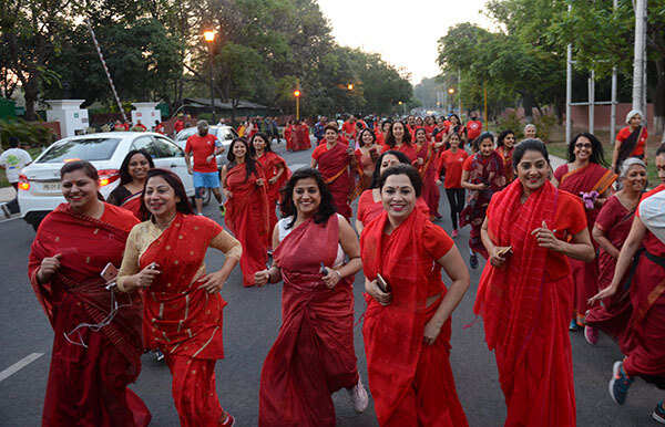 Chandigarh women run in sarees at Sukhna | Events Movie News - Times of ...