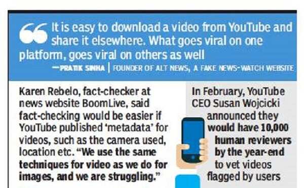 That YouTube video you liked might be fake news - Times of India