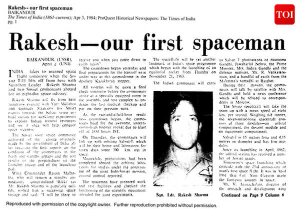 Rakesh Sharma: 34 years ago, Rakesh Sharma became the only Indian to travel to space | India ...