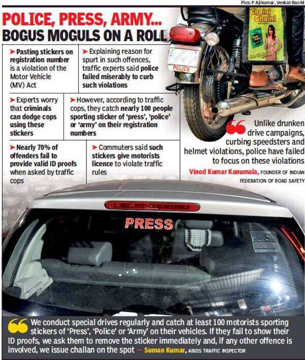 Number Plate Violations: Bumper badge: Police fail to rip off fake VIP ...