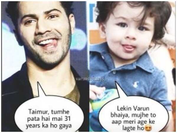 Varun Dhawan gives thumbs up to a meme of him and Taimur | Hindi Movie ...