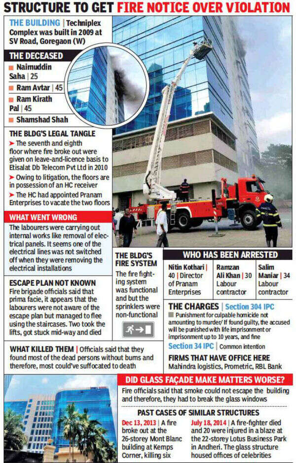 Goregaon: Goregaon building blaze death toll increases to four, three ...
