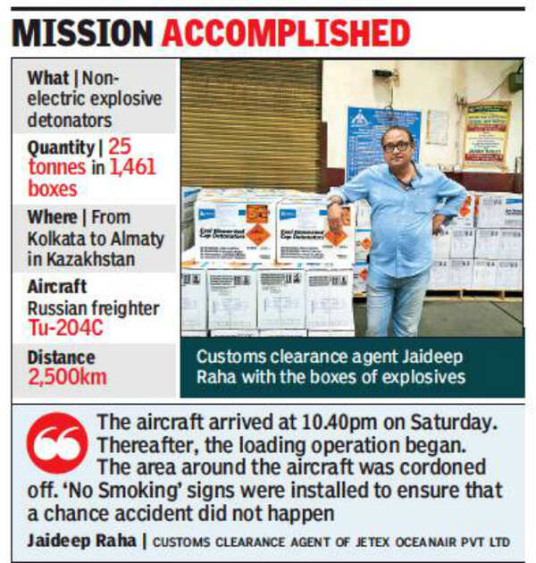 25 tonnes of explosives on plane...but all legal | Kolkata News - Times ...