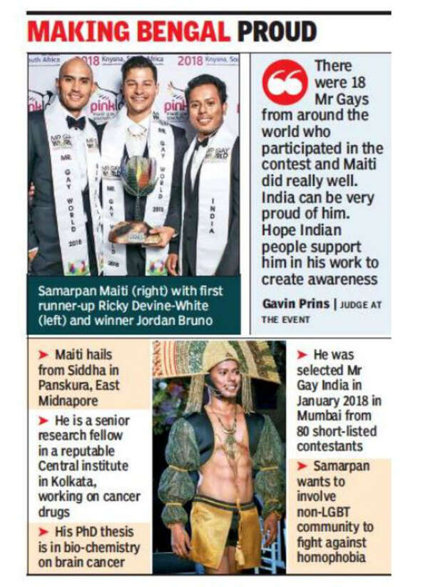 Mr Gay World: Kolkata: Researcher wins hearts at Mr Gay World contest ...