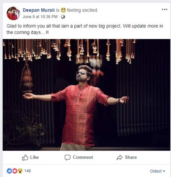 Deepan Murali to be part of Bigg Boss Malayalam? - Times of India