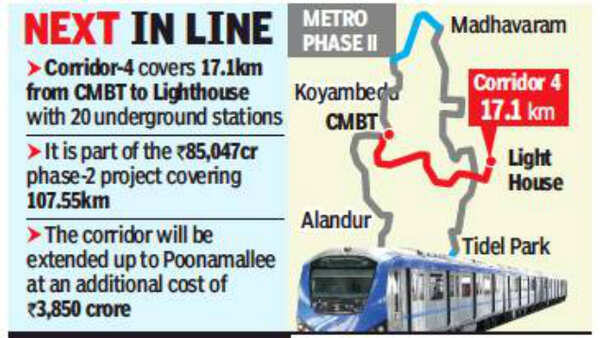 Chennai Metro Rail: Paperwork for corridor-4 to begin next month ...