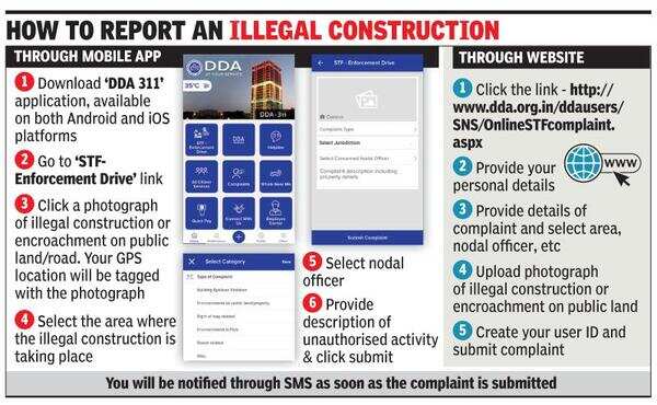 DDA app gets 1,600 complaints in a day | Delhi News - Times of India