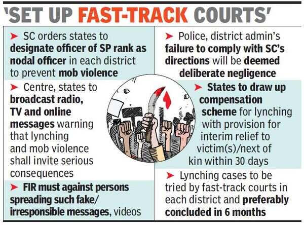 Mob lynching: 'Draft new legislation to stop people taking law into own ...